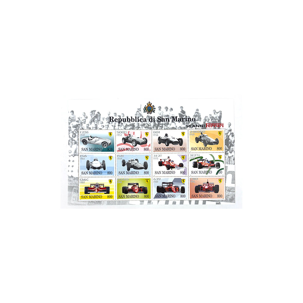 Ferrari 50th Anniversary San Marino Stamps — Alex Reade Motorsport